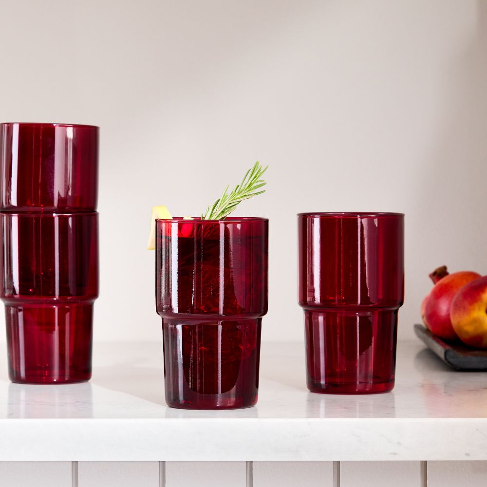 Essential Stacking Drinking Glasses | West Elm