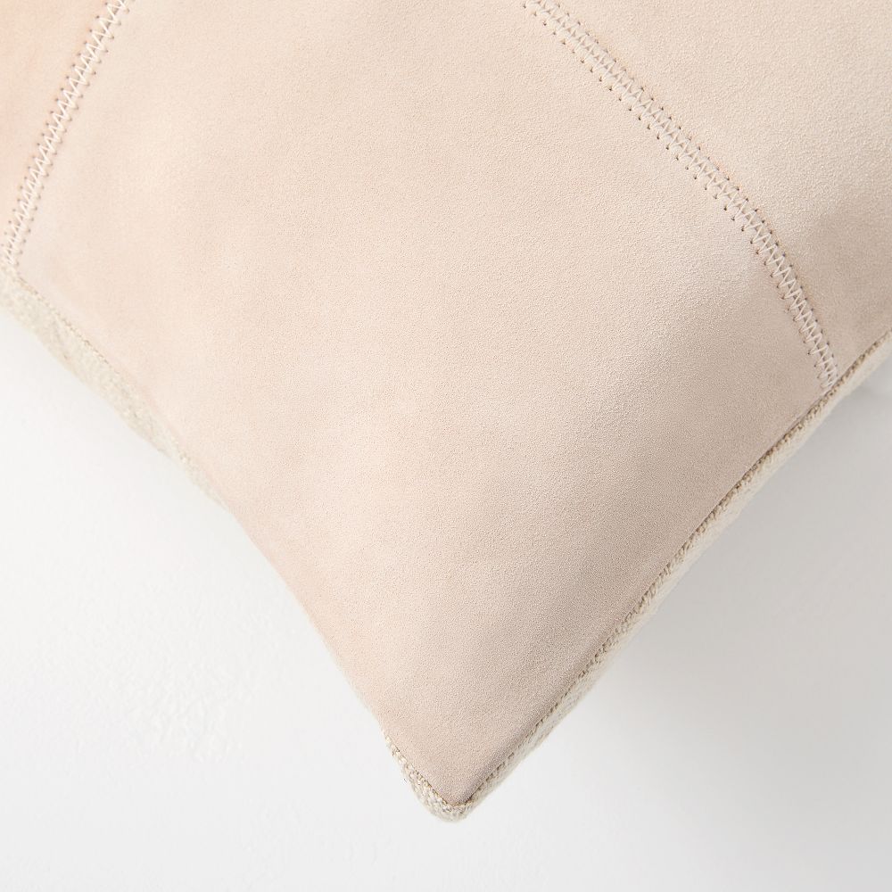 Pieced Suede Pillow Cover | West Elm