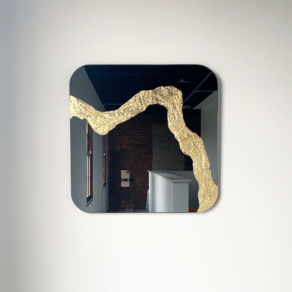 Candice Luter Glissando Square Crossover Mirror | West Elm