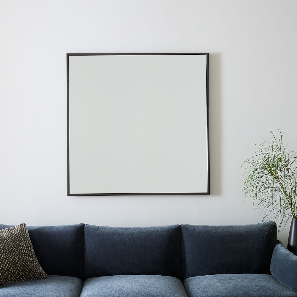 Metal Frame Square Mirror - 42" | West Elm