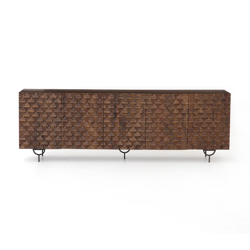 Round Cut Media Console (82") | West Elm