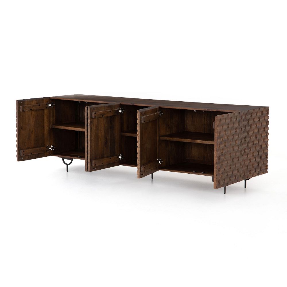 Round Cut Media Console (82") | West Elm