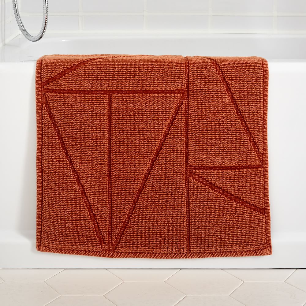 Organic Triangle Sculpted Bath Mat | West Elm