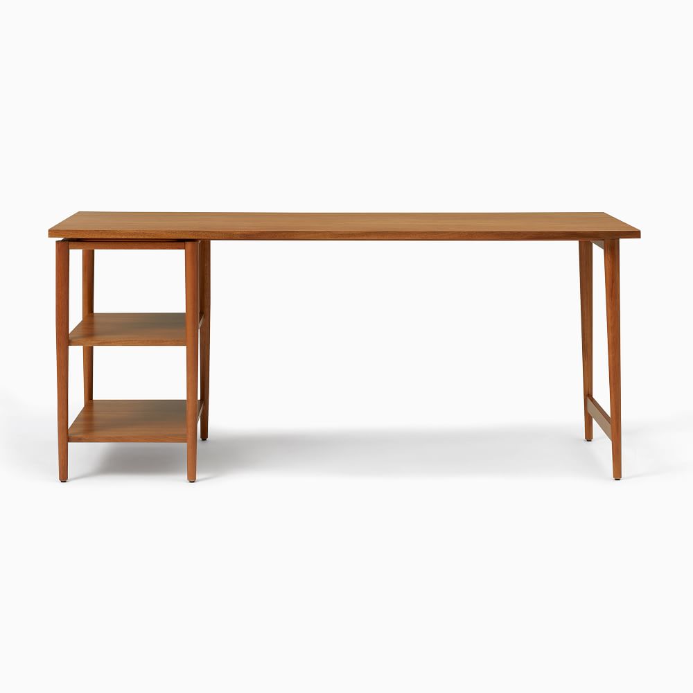 Mid-Century Modular Desk w/ Shelves (70") | West Elm