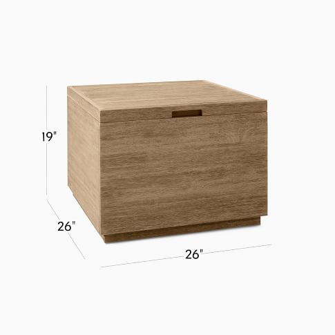 Volume Outdoor Square Storage Side Table (26") | West Elm