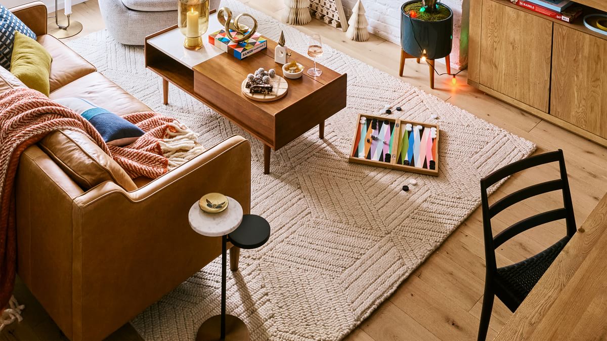 Textured Hexagon Rug | West Elm