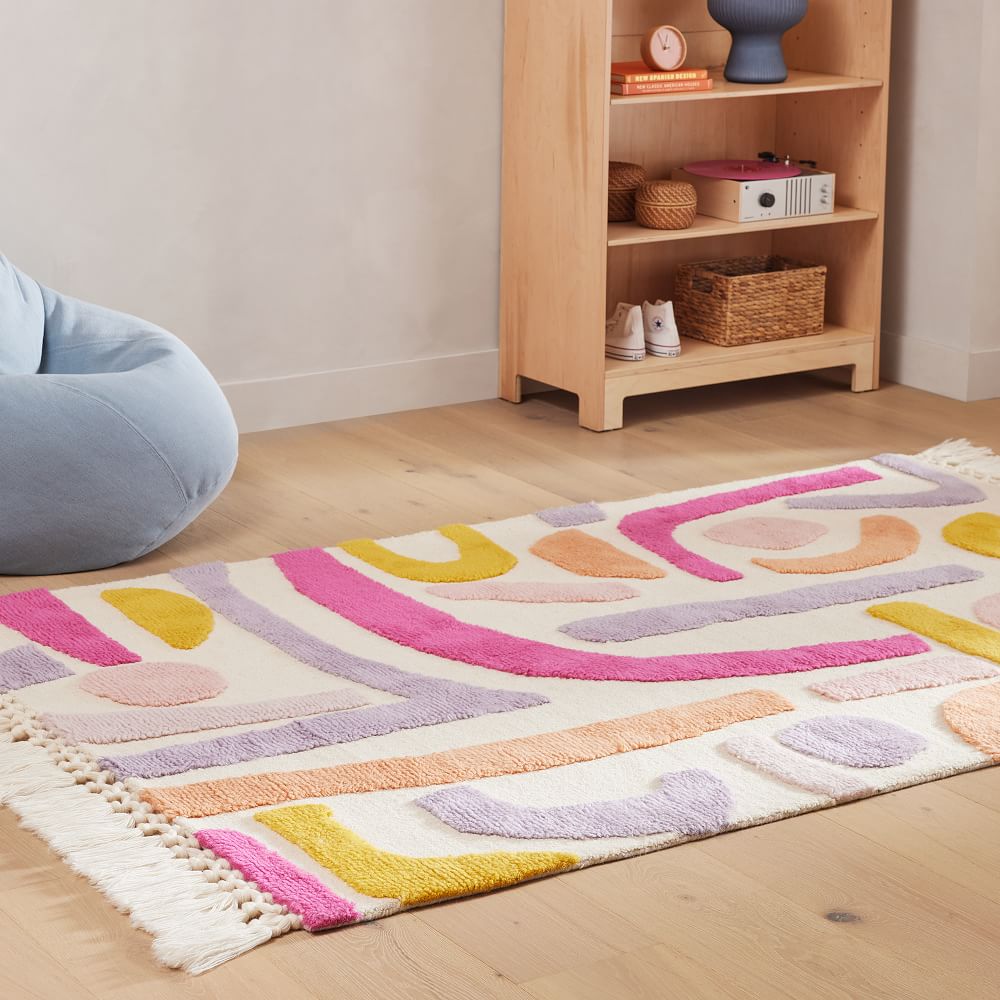 Modern Shapes Easy Care Shag Rug | West Elm