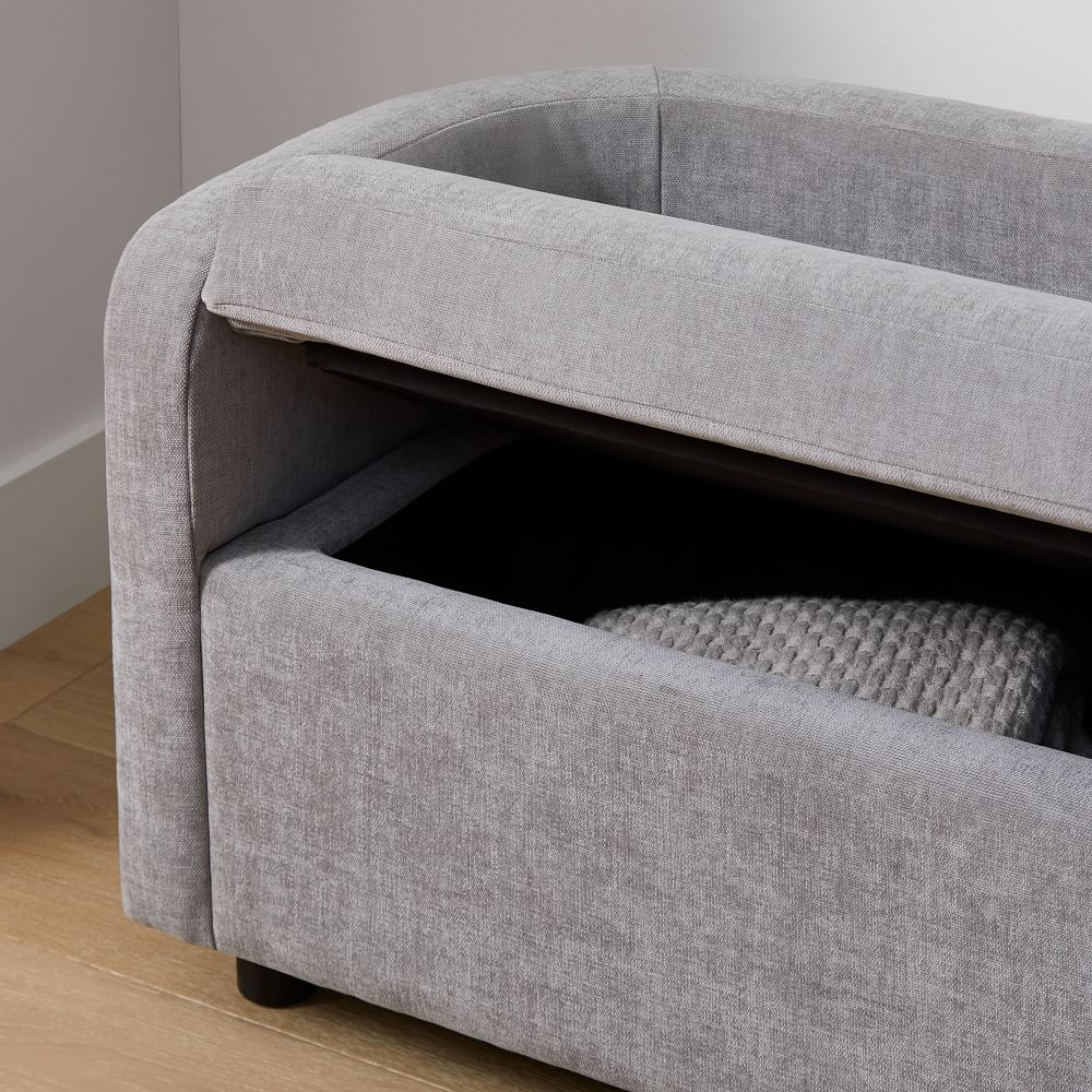 Bacall Curved Storage Bench | West Elm