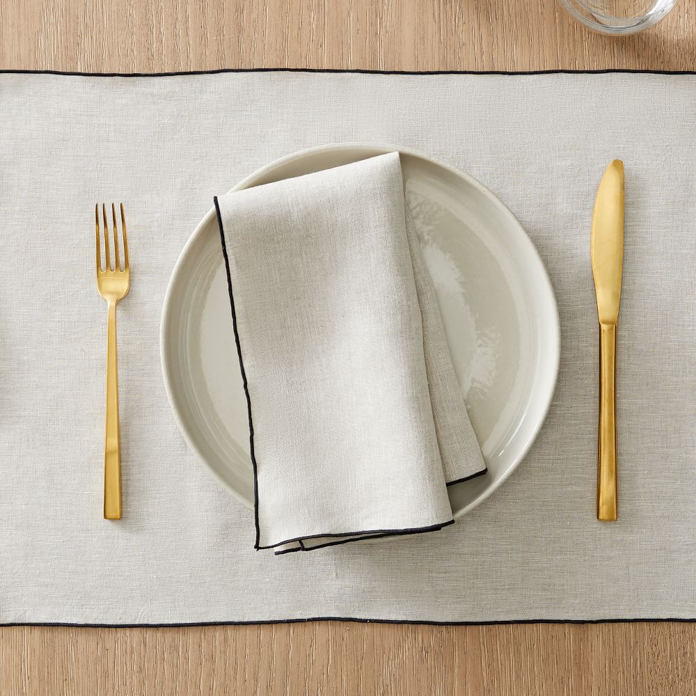 Merrowed Edge Linen Napkins | West Elm