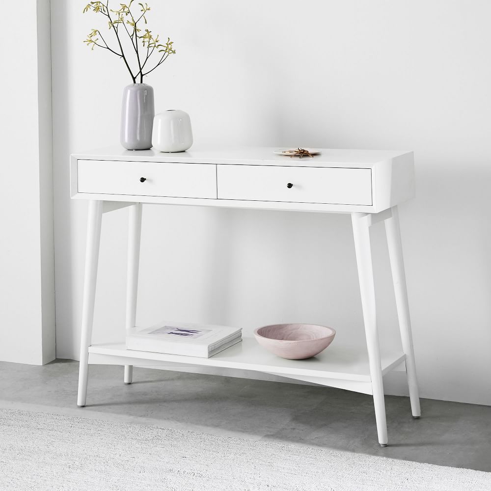Mid-Century Console - White | West Elm