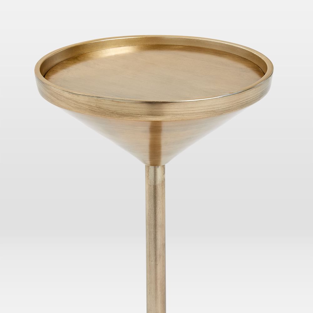 Faceted Brass Drink Table (7.5") | West Elm