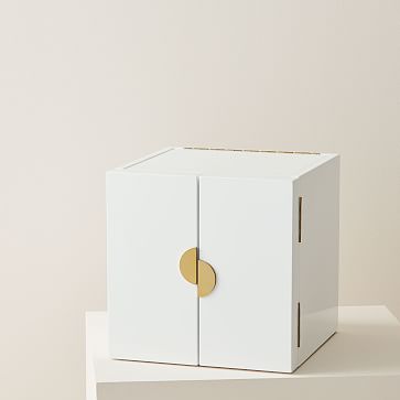 Mid-Century White Lacquer Jewelry Box - Grand | West Elm