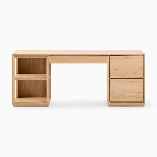 Norre 3-Piece Modular Desk w/ Drawers & Shelves (75") | West Elm