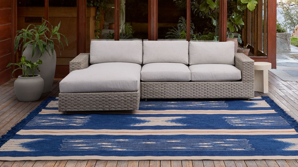 Ikat Outdoor Rug | West Elm