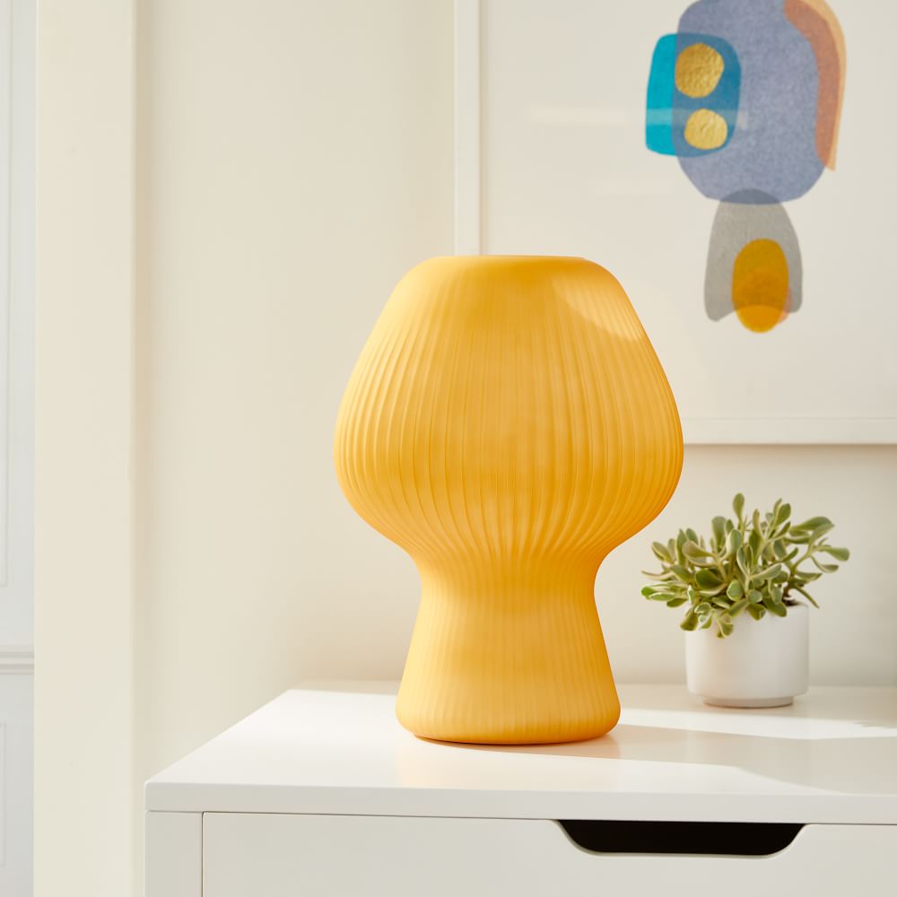 Ribbed Glass Table Lamp (13") | West Elm