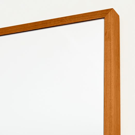 Thin Wood Rectangle Bath Mirror - 24"W x 36"H | West Elm