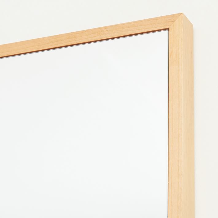 Thin Wood Rectangle Bath Mirror - 24"W x 36"H | West Elm