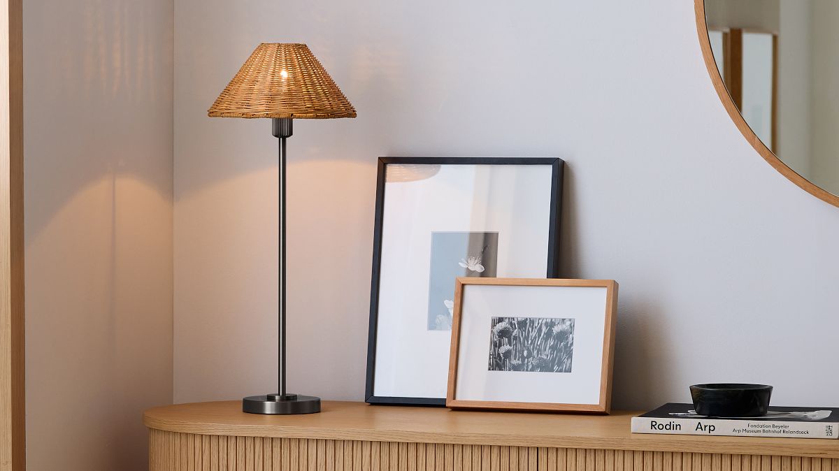 Beatrix Table Lamp (20.5") - Wicker Shade | West Elm