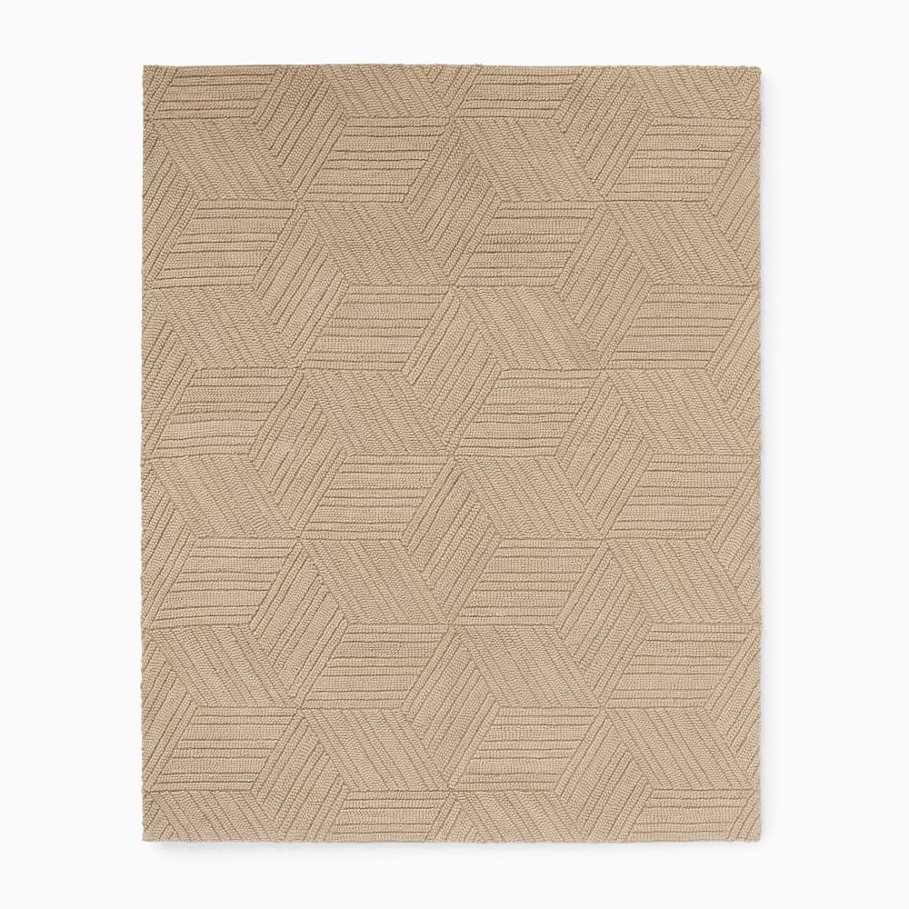 Textured Hexagon Rug | West Elm