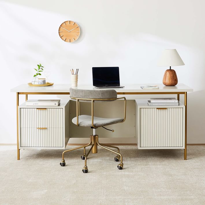 Quinn Executive Desk (74") | West Elm