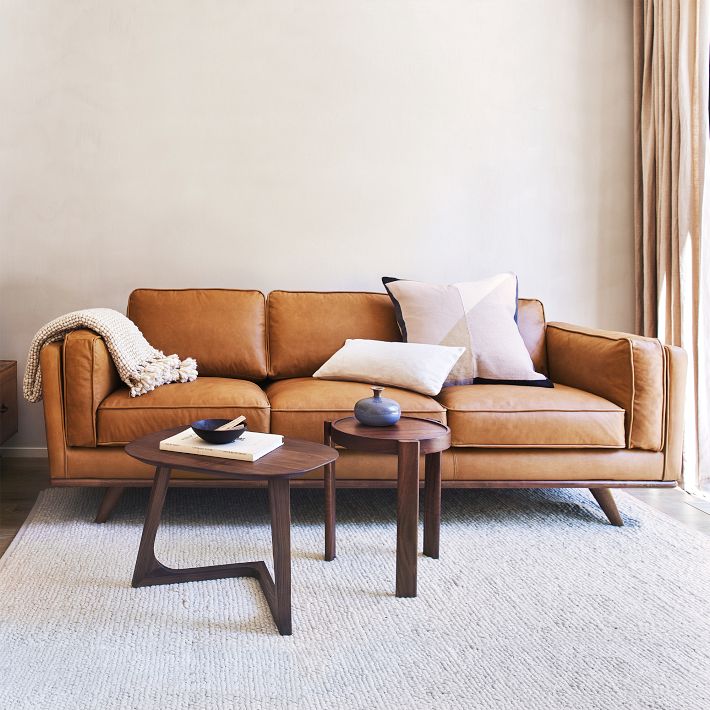 Zander Leather Sofa (90") | West Elm