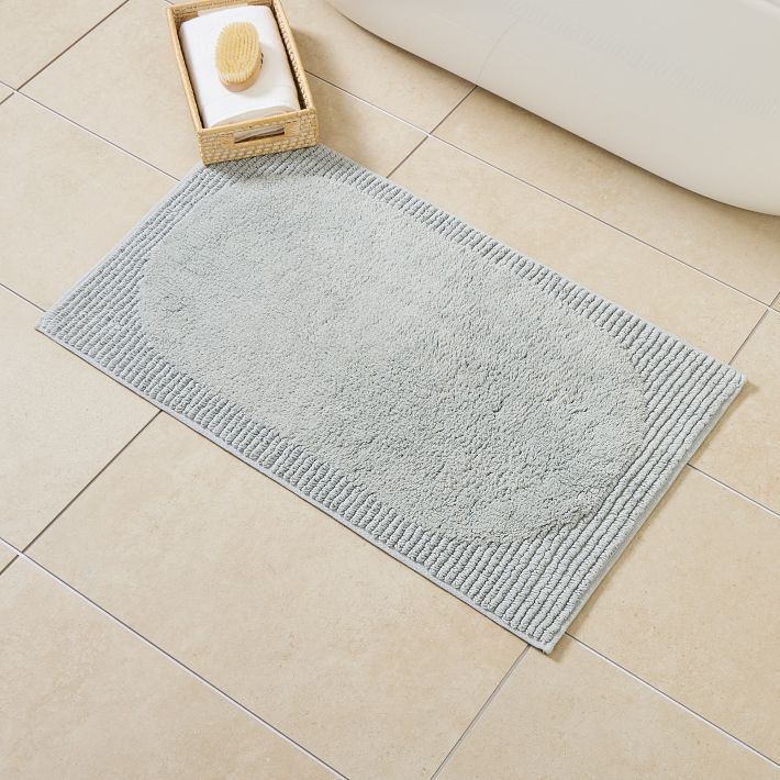 Plush Border Bath Mat | West Elm