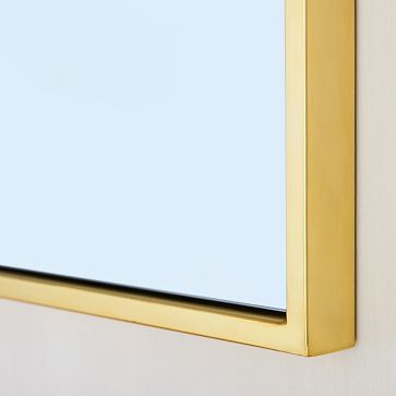 Metal Framed Long Rectangle Wall Mirror - 52"W x 20"H | West Elm