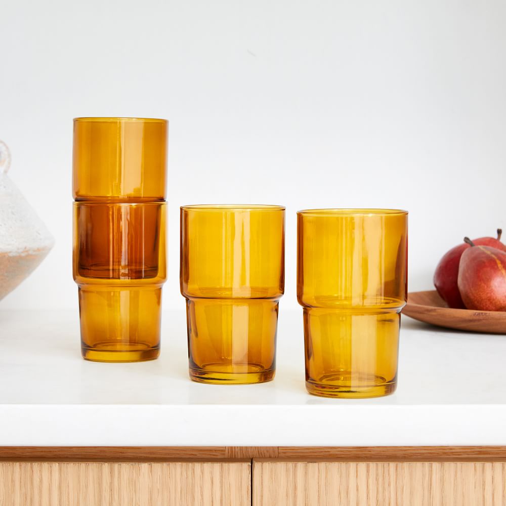 Essential Stacking Drinking Glasses | West Elm