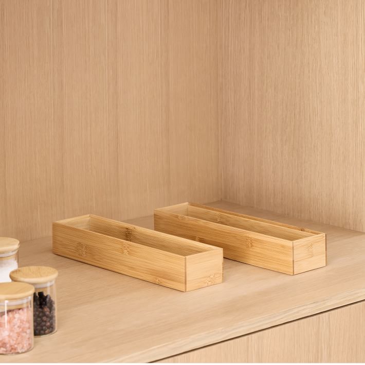 mDesign Bamboo Drawer Organizers (Set of 2) | West Elm