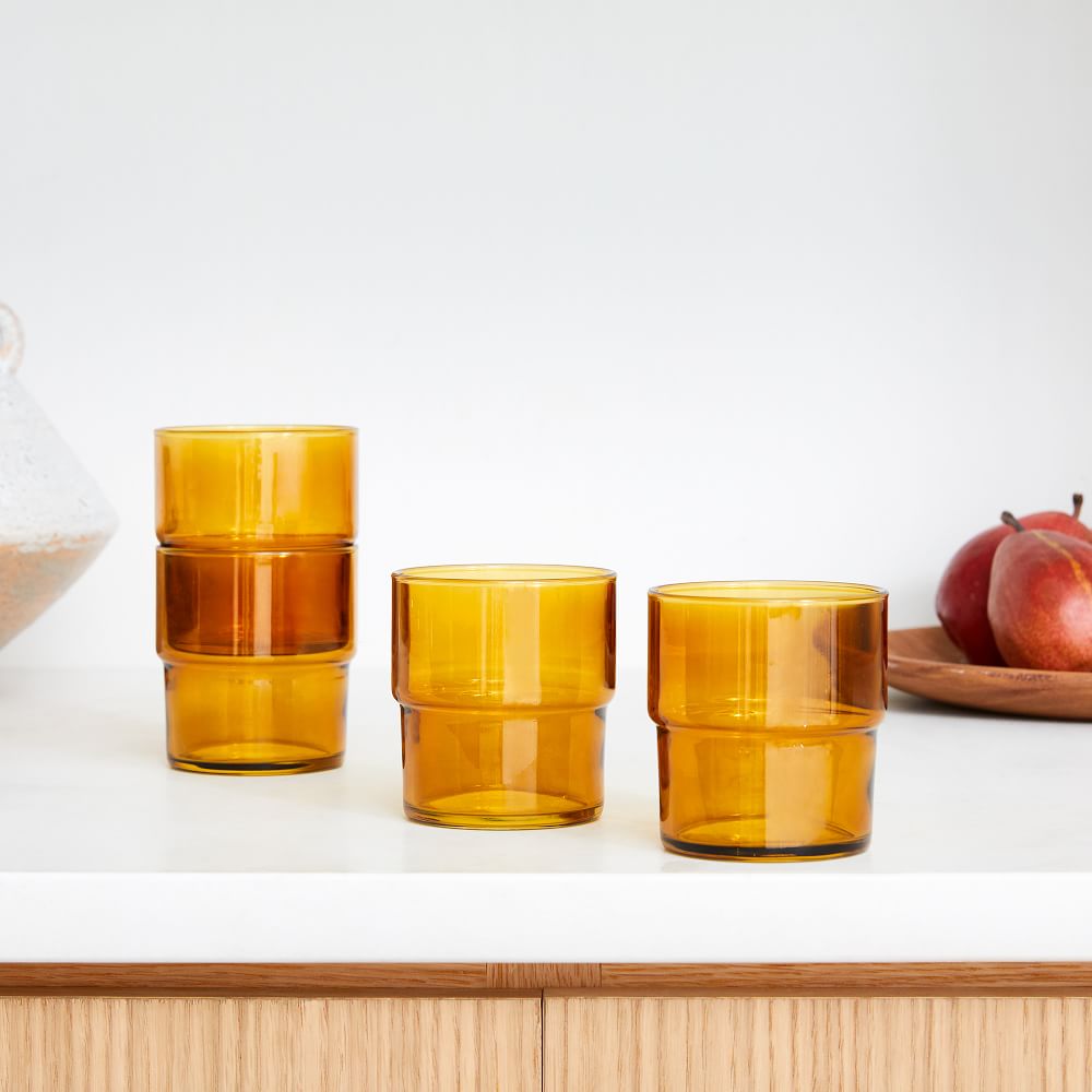 Essential Stacking Drinking Glasses | West Elm