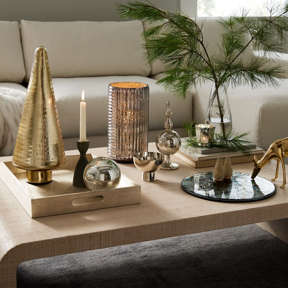 Hammered Glass Tree Objects - Gold | West Elm