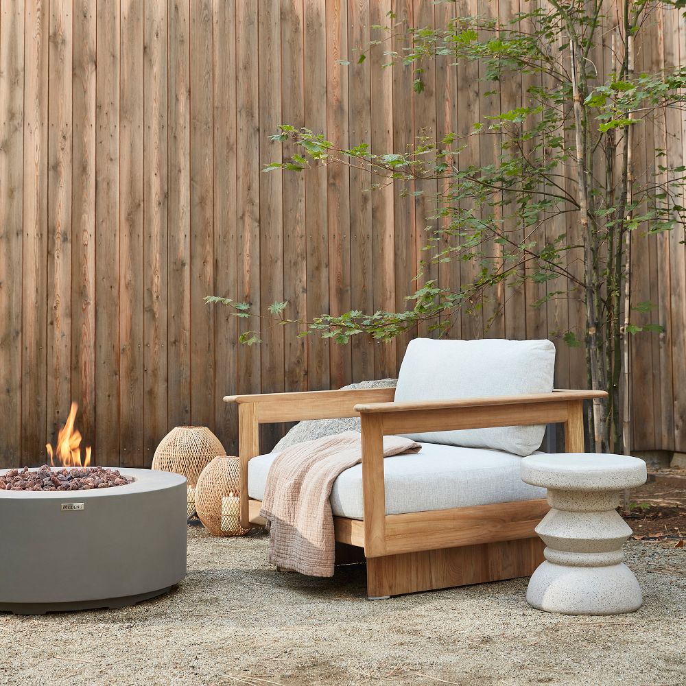 Round Outdoor Fire Table | West Elm
