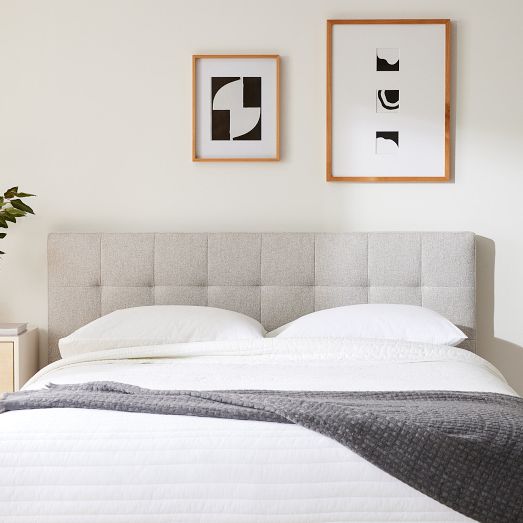 Emmett Grid Tufted Low Profile Bed | West Elm