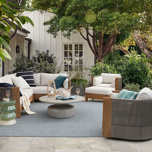 Rope Herringbone Outdoor Rug | West Elm