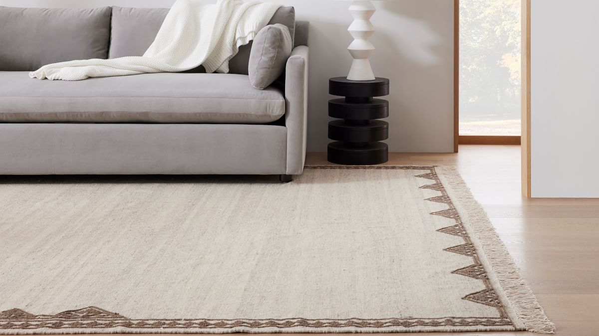 Geo Border Wool Rug | West Elm