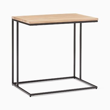 Streamline Wide C-Side Table (26") - Wood | West Elm