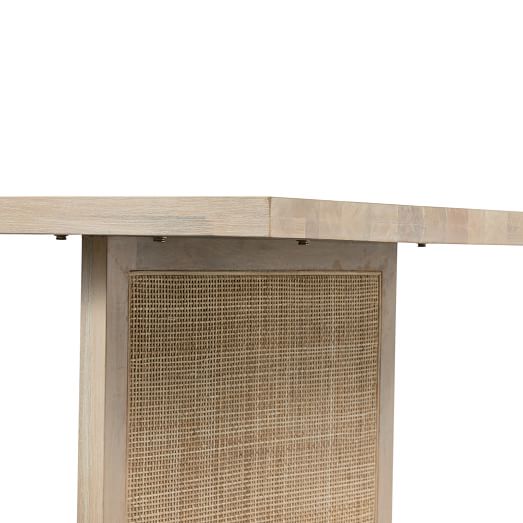 Yvette Woven Rectangle Dining Table (84") | West Elm