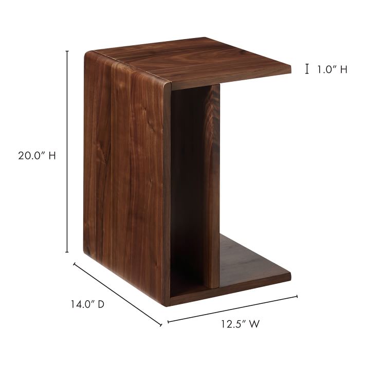 Wood C-Shaped Side Table (12.5") | West Elm