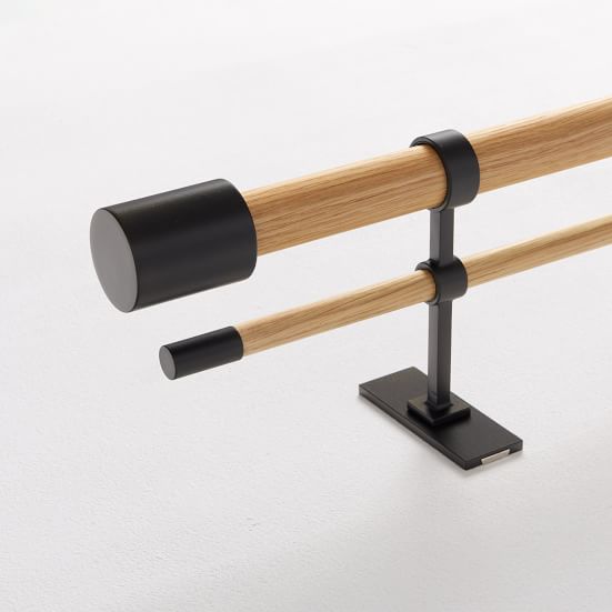 Mid-Century Double Rod - Oak/Bronze | West Elm