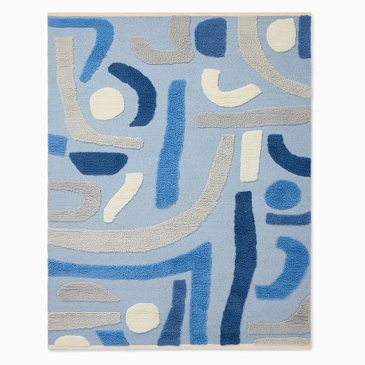 Modern Shapes Shag Rug | West Elm