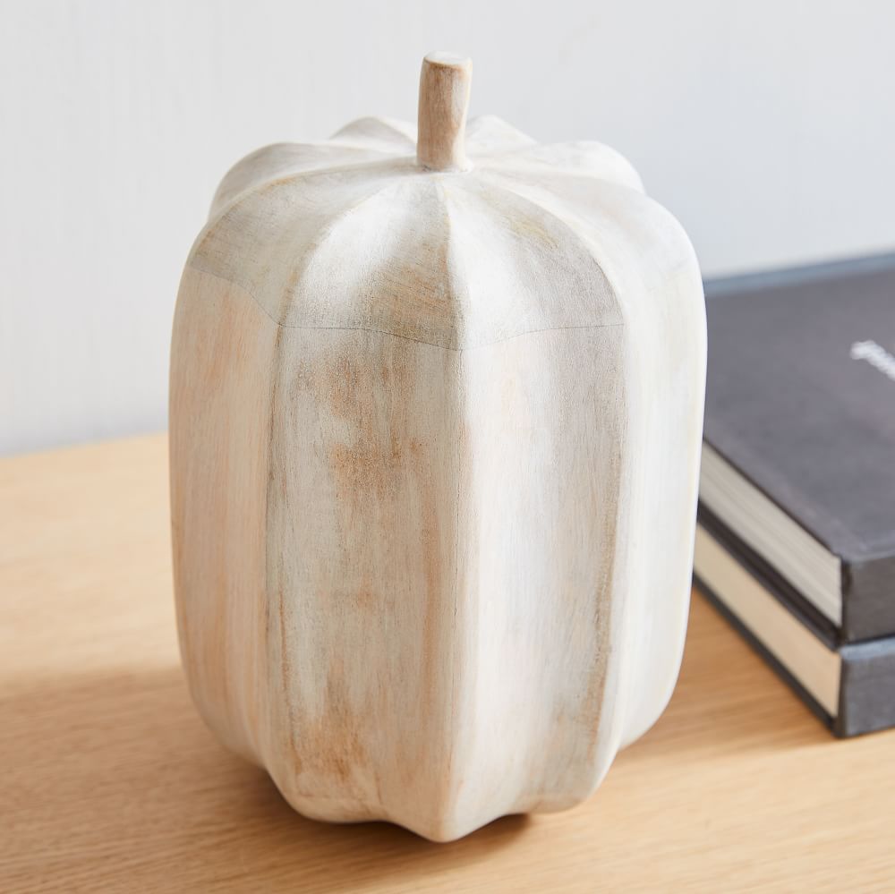 Carved Wood Pumpkin Objects | West Elm
