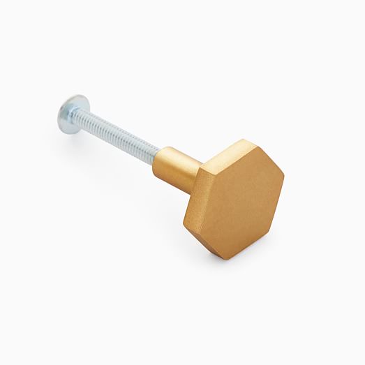 Alden Hexagon Hardware - Antique Brass | West Elm