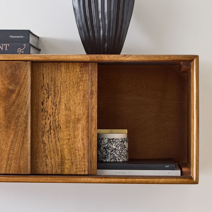 Anton Open & Closed Floating Storage Cubbies (32") | West Elm