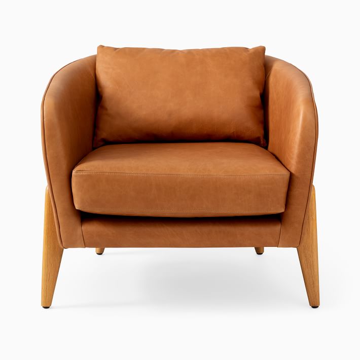 Delray Leather Chair | West Elm