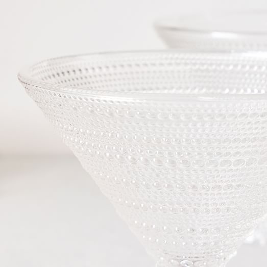 Jupiter Beaded Glass Martini Glasses (Set of 4) | West Elm