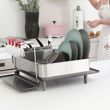 simplehuman Stainless Steel Dish Rack | West Elm