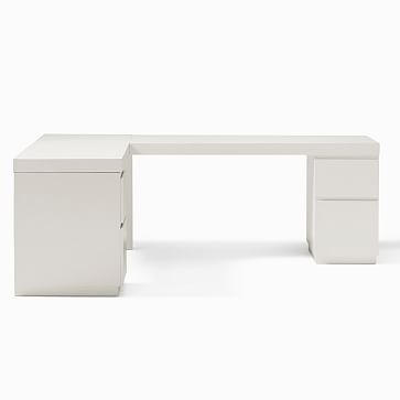 Parsons L-Shaped Desk & 2 File Cabinet Set | West Elm
