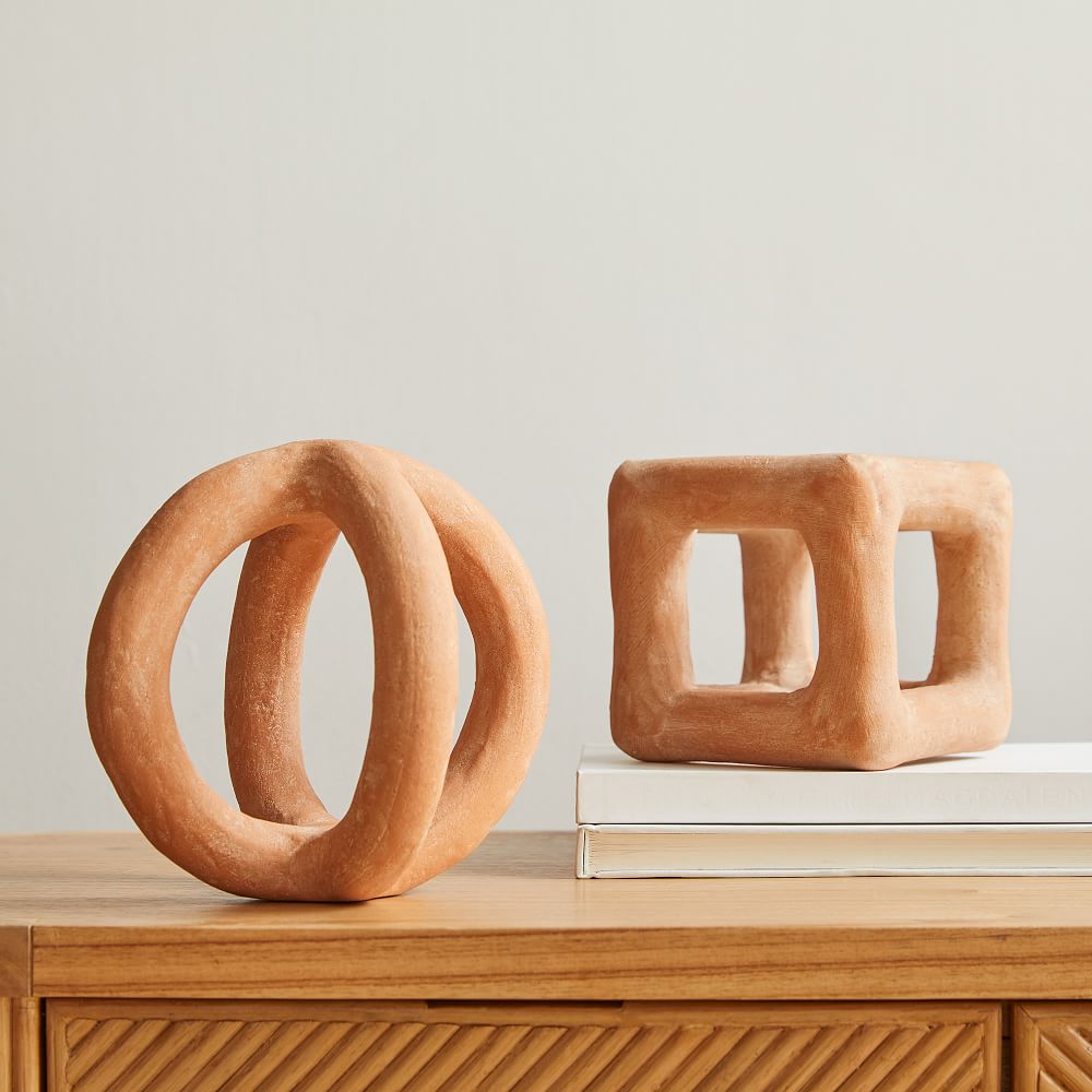 Diego Olivero Cube Terracotta Object | West Elm