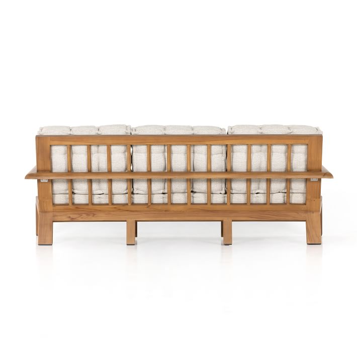 Outdoor Teak Block Leg Sofa | West Elm