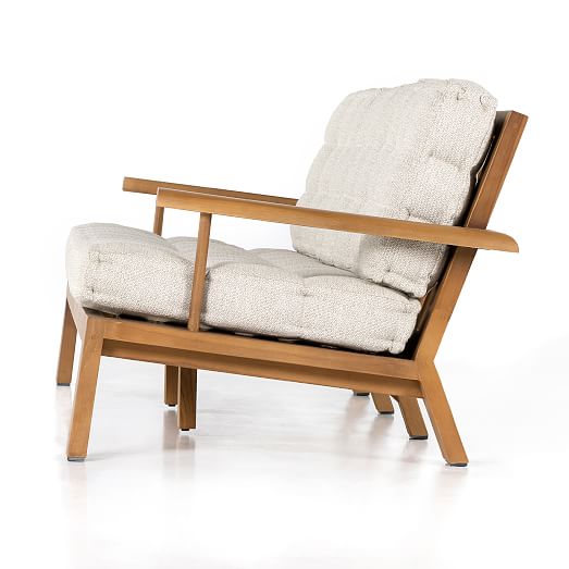 Outdoor Teak Block Leg Sofa | West Elm